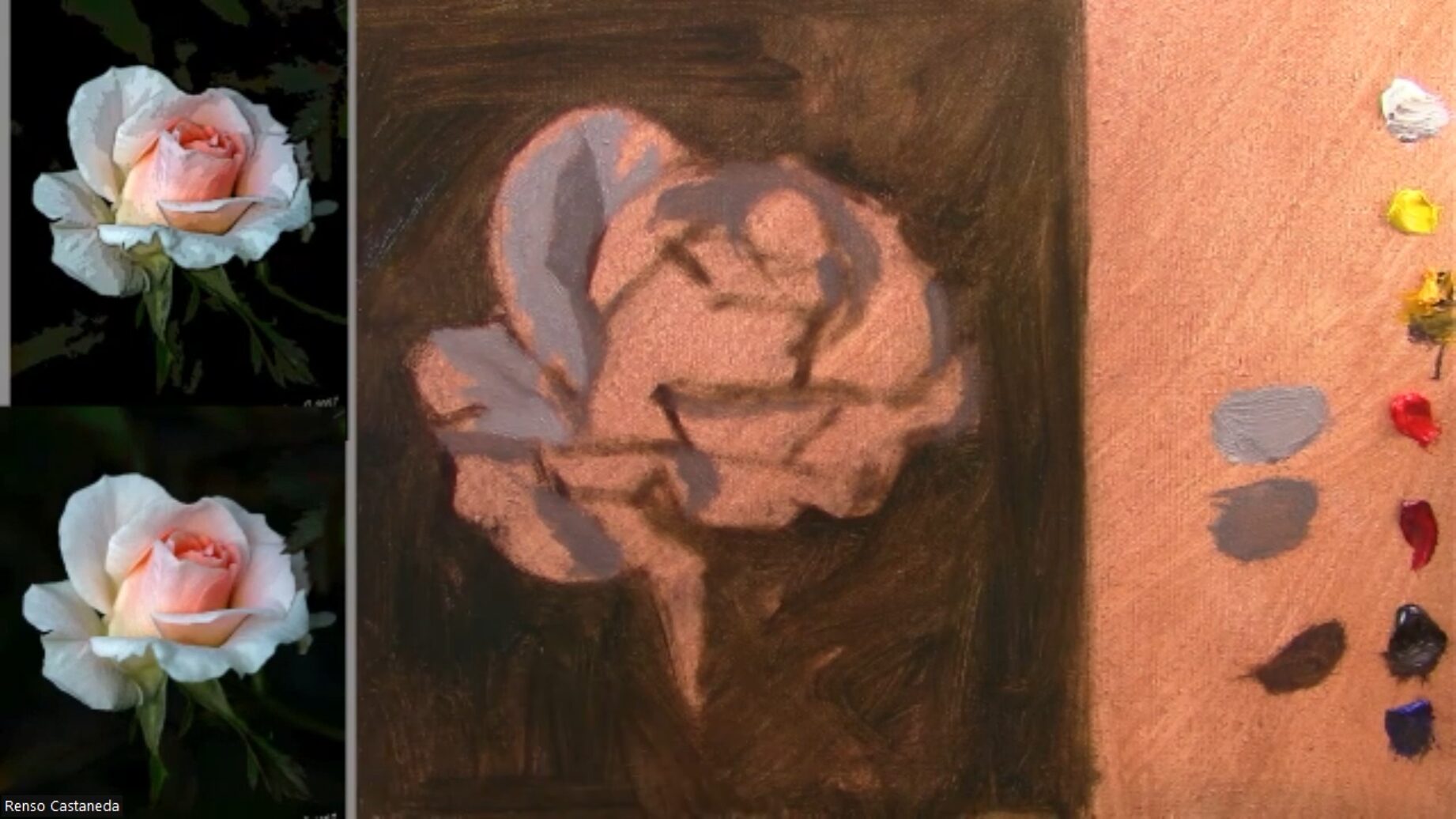 How to Paint a Rose - Free painting lessons