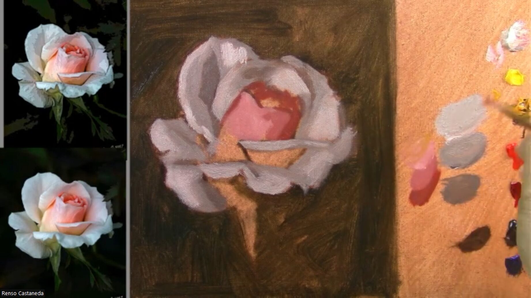 How to Paint a Rose - Free painting lessons